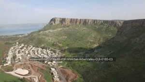 Flying by the Wadi Hamam, near Mt. Nitai & Mt. Arbel cliffs. Israel ...